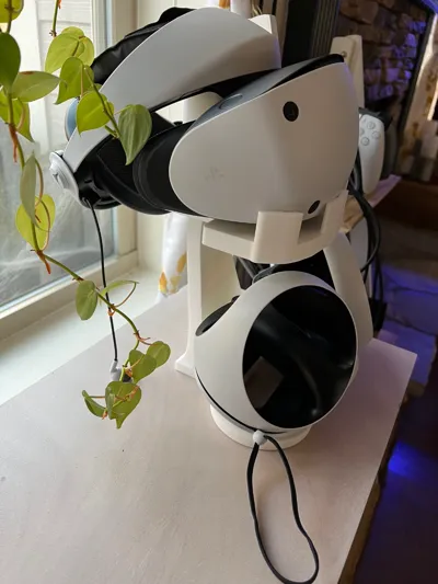 PlayStation VR2 Headset and Controller Station - Free 3D Print Model ...