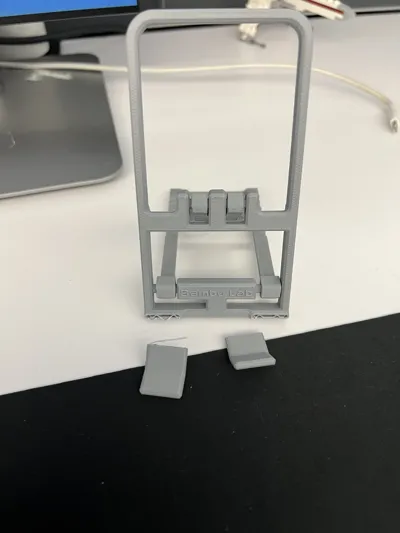 Bambulab foldable phone stand print in place by Sanja 3D - MakerWorld