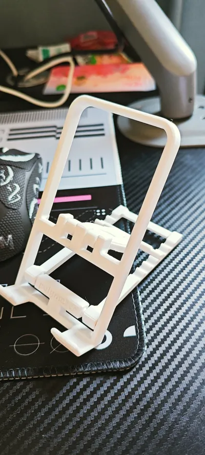 Bambulab foldable phone stand print in place - Free 3D Print Model ...
