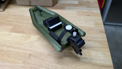 Military Inflatable boat for Kit 010 Wind-up Motor - Free 3D Print ...