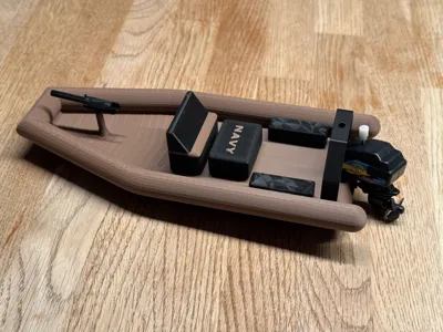 Military Inflatable boat for Kit 010 Wind-up Motor - Free 3D Print ...