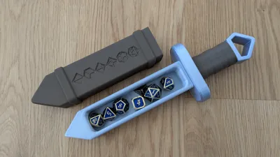 DICE DAGGER - Dice Storage Dagger by Another SpoolMakerWorld: Download ...