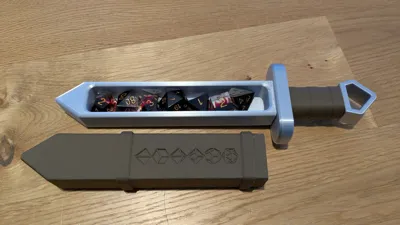 DICE DAGGER - Dice Storage Dagger by Another SpoolMakerWorld: Download ...
