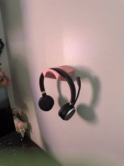 Headphone Holder w/ Cleat Style Mounting Plate - Free 3D Print Model ...