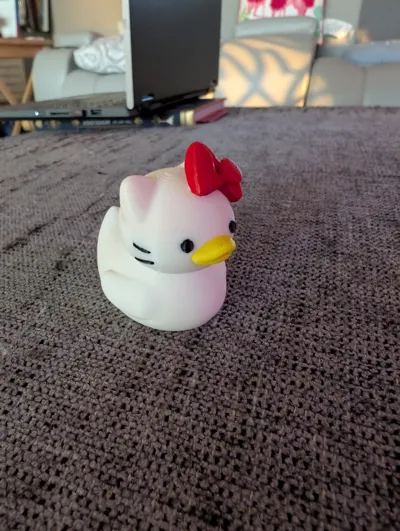 Hello Kitty Rubber Duck - Free 3D Print Model - MakerWorld