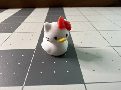 Hello Kitty Rubber Duck - Free 3D Print Model - MakerWorld