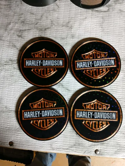 Harley-Davidson Coasters - Free 3D Print Model - MakerWorld