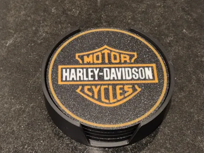 Harley-Davidson Coasters by ChrisRook - MakerWorld