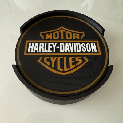 Harley-Davidson Coasters - Free 3D Print Model - MakerWorld