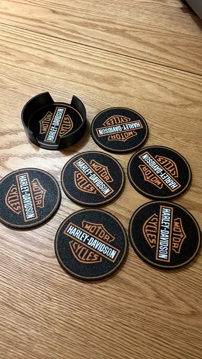 Harley-Davidson Coasters by ChrisRook - MakerWorld