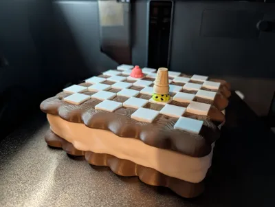 Ice Cream Checkers - Free 3D Print Model - MakerWorld