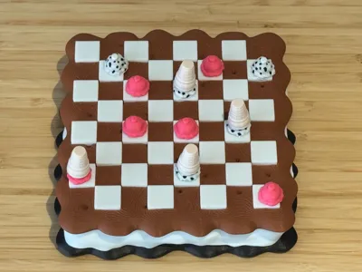 Ice Cream Checkers - Free 3D Print Model - MakerWorld