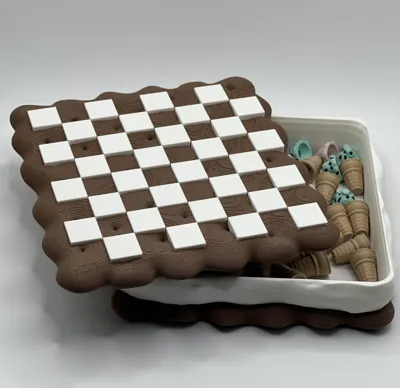 Ice Cream Checkers by Mochi Makes MakerWorld: Download Free 3D Models