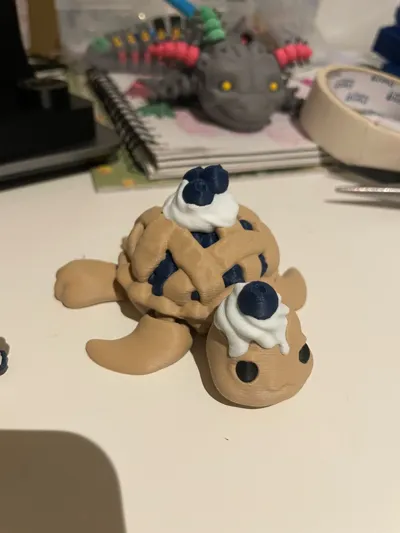 Flexi Blueberry Pie Turtles! by Mochi Makes MakerWorld: Download Free ...