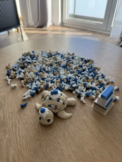 Flexi Blueberry Pie Turtles! by Mochi MakesMakerWorld: Download Free 3D ...