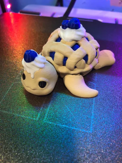 Flexi Blueberry Pie Turtles! by Mochi Makes MakerWorld: Download Free ...