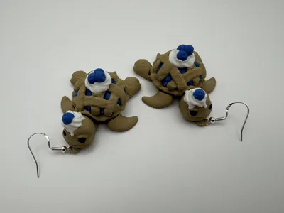 Flexi Blueberry Pie Turtles! by Mochi Makes MakerWorld: Download Free ...