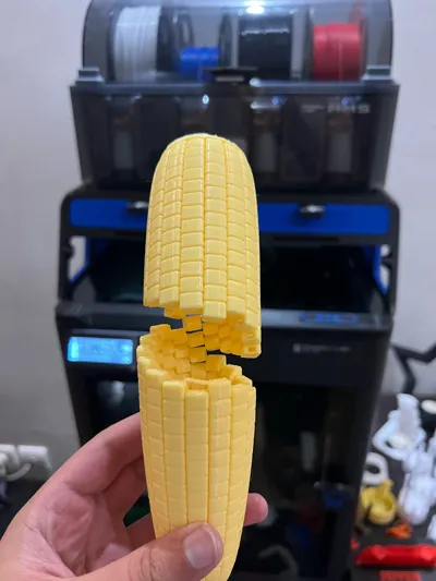 Flexi Corn Cob - Pencil case by 3dnetic MakerWorld: Download Free 3D Models
