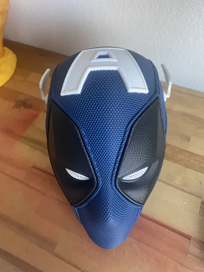 Captain Deadpool Textured Helmet by Budwin MakerWorld: Download Free 3D ...