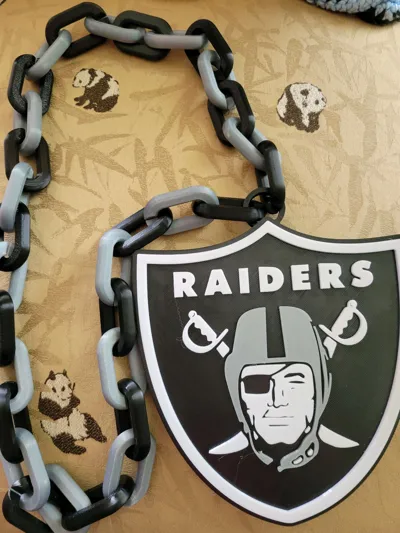 Las Vegas Raiders Oversized Necklace, Pendant by Salvadori MakerWorld ...