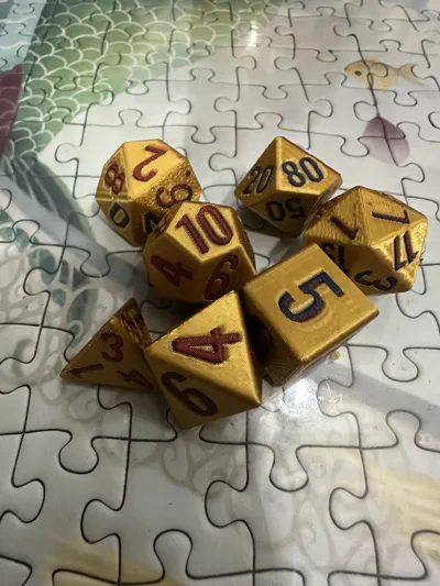 D&D Dice Full set, 7 dices by FoxToy MakerWorld: Download Free 3D Models