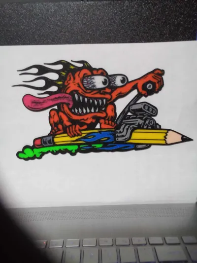 Monster Art HOTROD PENCIL RACER by WagZPrintZ - MakerWorld