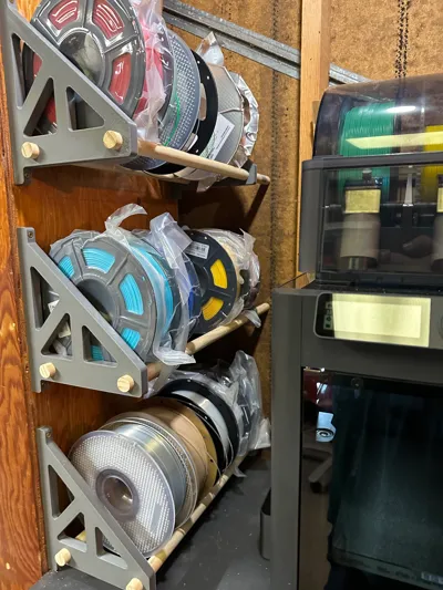 Wall mounted bracket for spools by capsel22 - MakerWorld