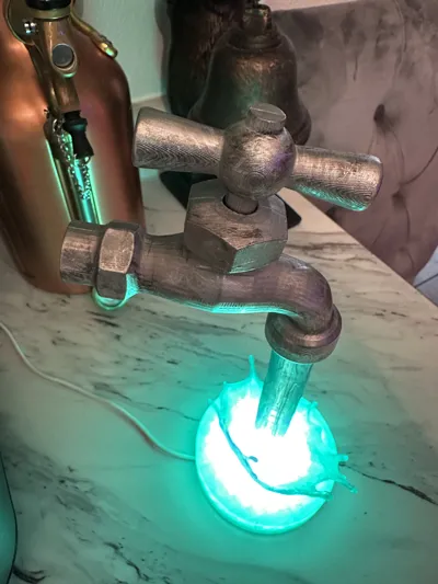 Faucet of Light 幻流之光 - Water Tap Shaped Night Light - Free 3D Print ...