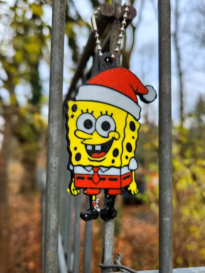 Christmas Sponge Bob - ornament and keychain by Goomol DIY - MakerWorld