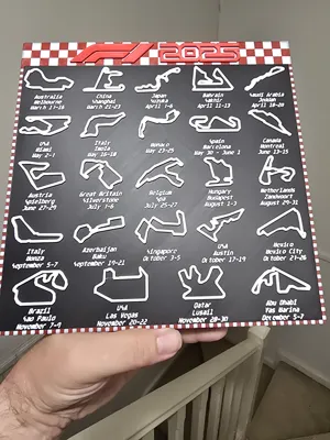 F1 2025 Calendar (Easy to print!) by Gerardasst MakerWorld: Download ...