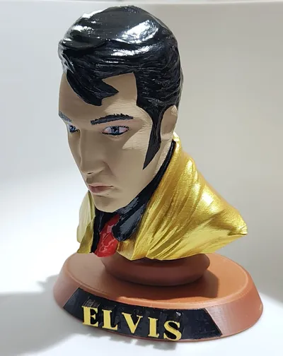 Elvis Presley Bust - Free 3D Print Model - MakerWorld