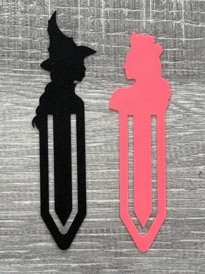 Wicked - Elphaba and Glinda - Bookmarks - Free 3D Print Model - MakerWorld