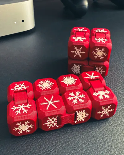 Fidget Cube: Snowflakes by Austin Vojta MakerWorld: Download Free 3D Models