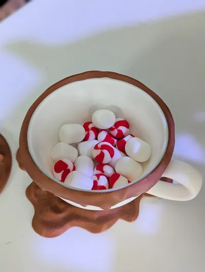 Hot Cocoa Tic Tac Toe! by Mochi MakesMakerWorld: Download Free 3D Models