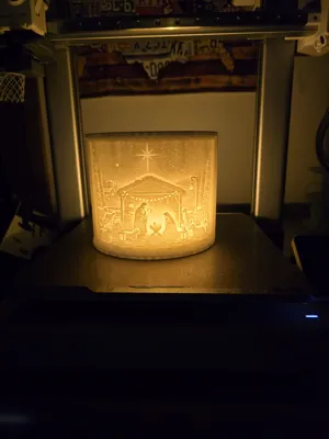 Curved Nativity Tea Light Christmas Decoration by DB Print3d MakerWorld ...