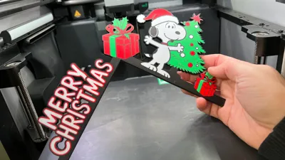 Christmas Snoopy door corner - left and right by Goomol DIY MakerWorld ...