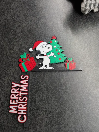 Christmas Snoopy door corner - left and right by Goomol DIY MakerWorld ...