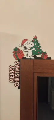 Christmas Snoopy door corner - left and right by Goomol DIY MakerWorld ...