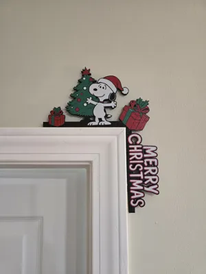 Christmas Snoopy door corner - left and right by Goomol DIY MakerWorld ...