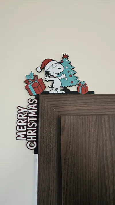 Christmas Snoopy door corner - left and right by Goomol DIY MakerWorld ...