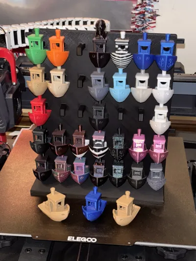 3D Benchy Display Stand Filament Swatches by 张一凡 MakerWorld: Download ...