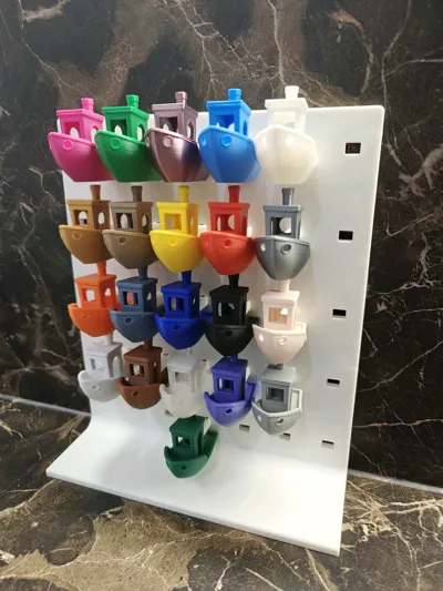 3D Benchy Display Stand Filament Swatches by 张一凡 MakerWorld: Download ...