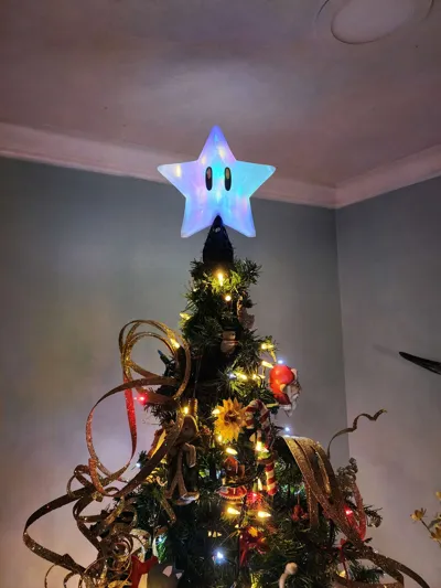 Super Mario Star - Christmas / Holiday Tree Topper - Free 3D Print ...