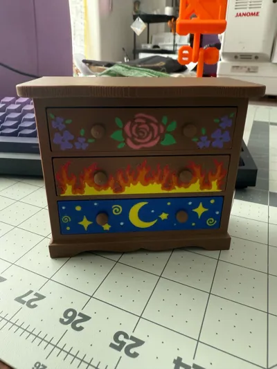 Feyre's Dresser - Miniature Drawer (Acotar) by JayminProd MakerWorld ...