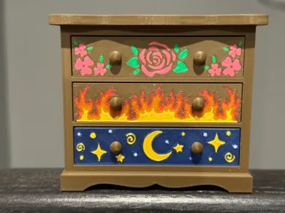 Feyre's Dresser - Miniature Drawer (Acotar) by JayminProd MakerWorld ...