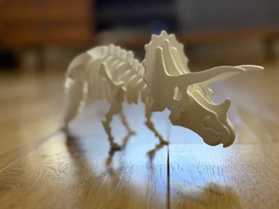 Triceratops Dinosaur Skeleton Puzzle Remixed by Hef413 MakerWorld ...