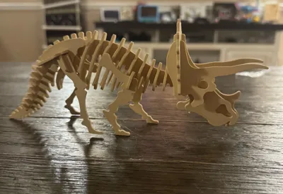 Triceratops Dinosaur Skeleton Puzzle Remixed by Hef413 MakerWorld ...