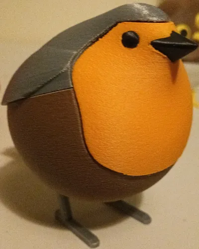 Fluffy Birds - Robin - Free 3D Print Model - MakerWorld