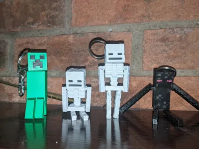 Minecraft Skeleton -Print in place Articulated by Calmec87 MakerWorld ...