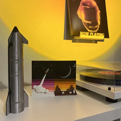 Starship 33 Block 2 (1:100) with Tiles by Larsvommars MakerWorld: Download Free 3D Models